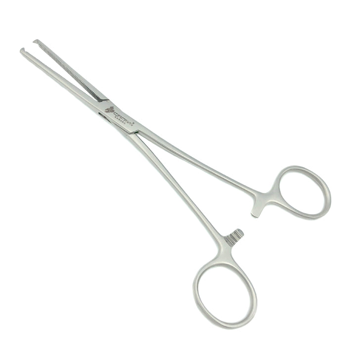 Rochester-Oschner (Kocher) Forceps, 7” (18cm), Straight, Serrated, 1x2