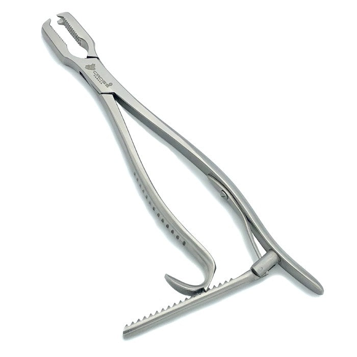 KERN BONE HOLDING FORCEPS, 5" (12.5CM), WITH RATCHET, 2X2 TEETH
